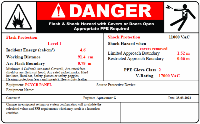 How to Read Arc Flash Label